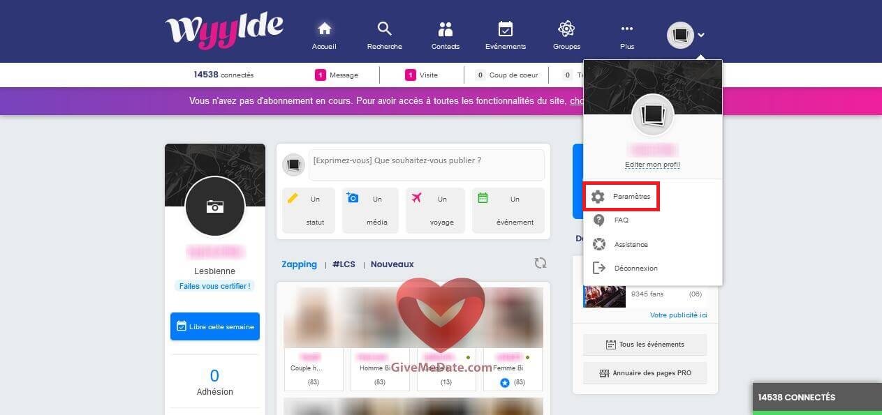 7 jours gratuits grâce au Code promo Wyylde - Give Me Date